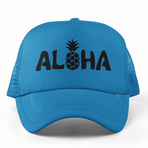 Accessories | Aloha Pineapple Foam Trucker Hat Mesh Snapback Cap ...